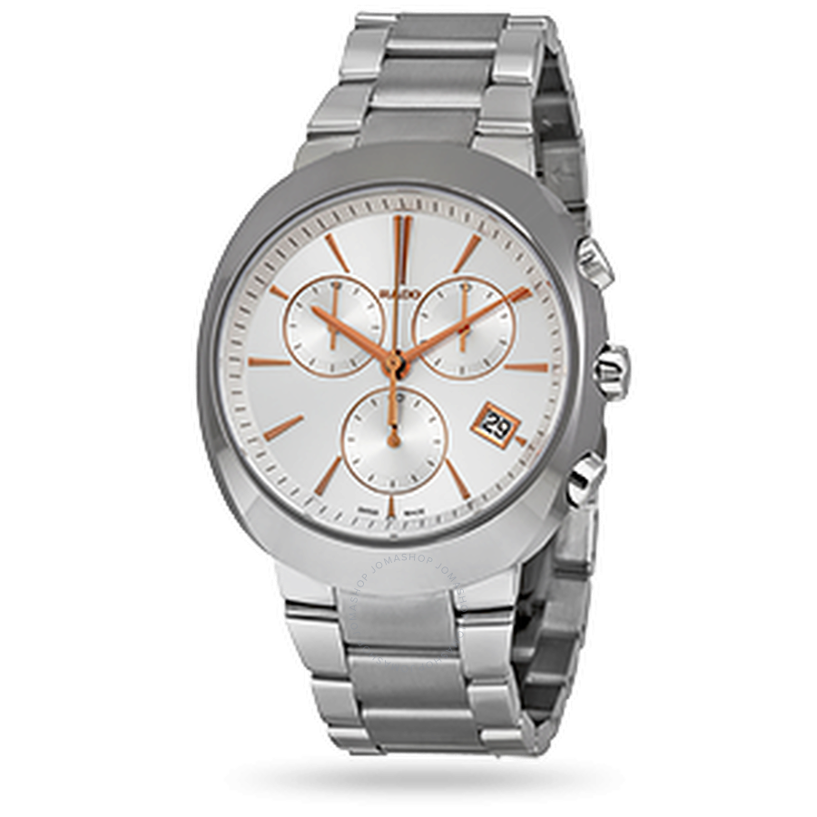 Rado D Star Chronograph Off White Dial Stainless Steel Men's Watch ...