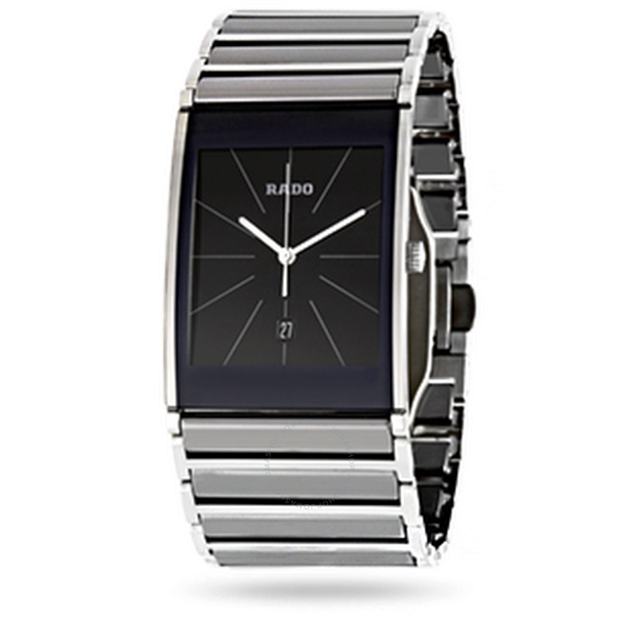 Rado Integral XL Black Dial Stainless Steel Men's Watch R20861159 ...