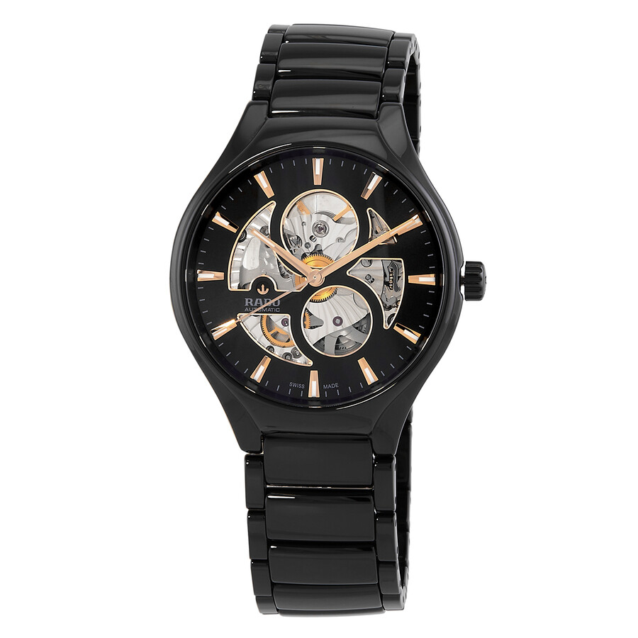 Rado True Round Automatic Black Dial Unisex Watch R27107172 - Watches ...