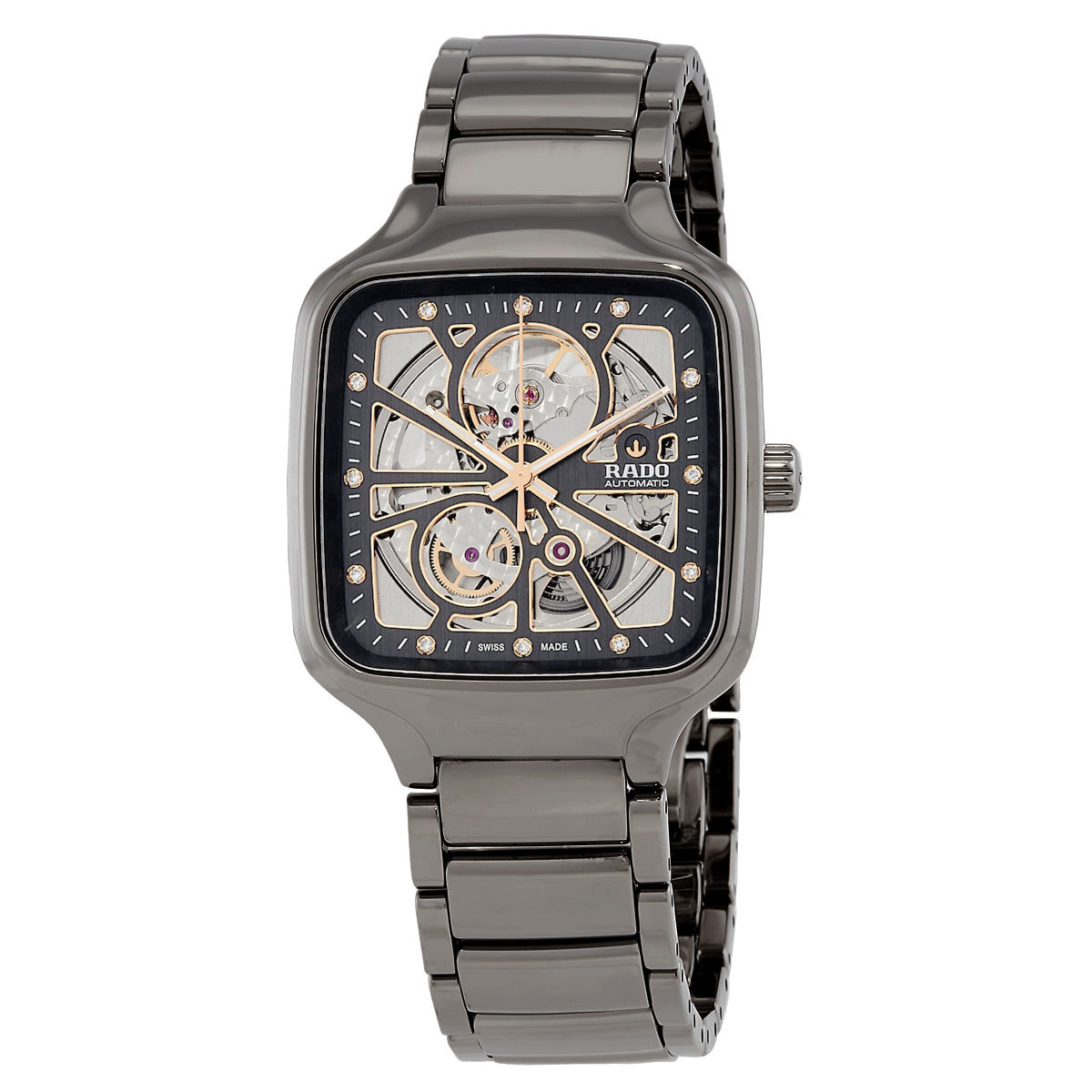 Rado True Square Automatic Diamond Unisex Watch R27083712 - Watches ...