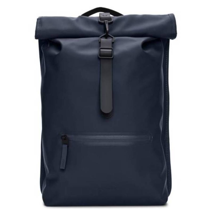 Rains Navy Waterproof Rolltop Rucksack 13320-NAVY 5711747561062 ...