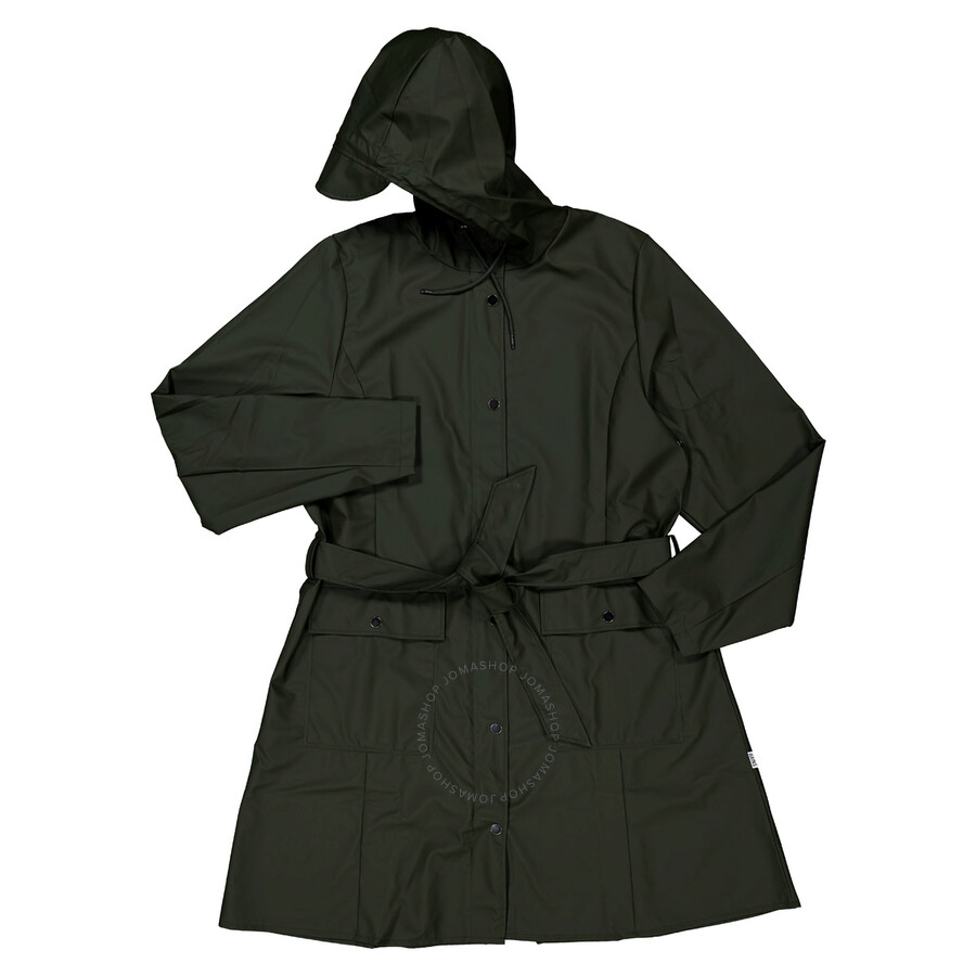 Rains Waterproof Curve W Jacket - Green, Size X-Large 1813003 Green ...