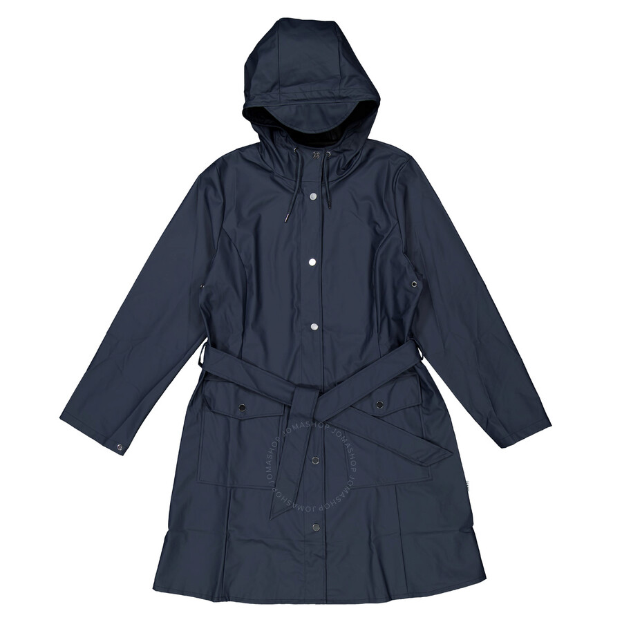 Rains Waterproof Curve W Jacket - Navy, Size Large 18130002 - Clothing ...