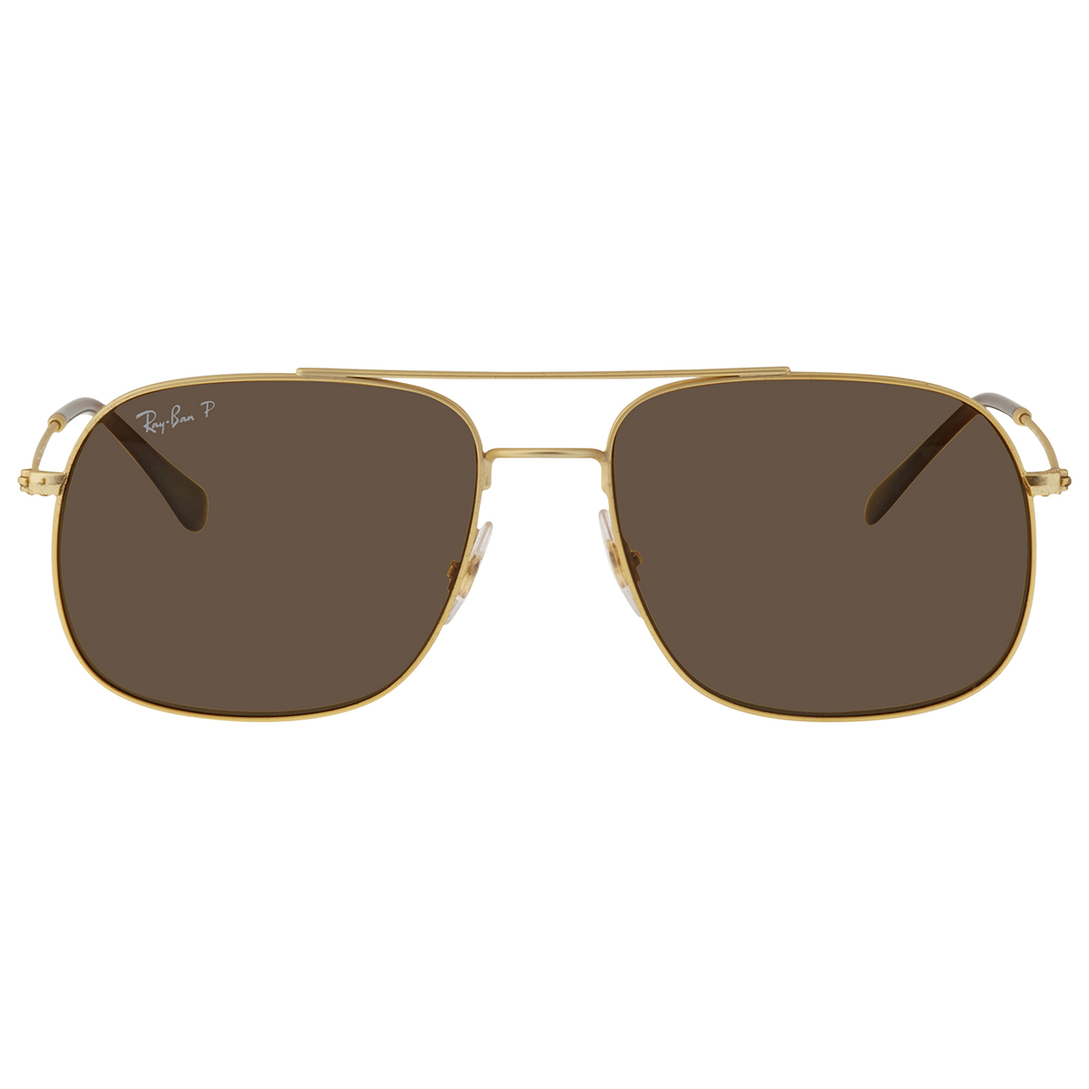 Ray-Ban Andrea Polarized Dark Brown Navigator Unisex Sunglasses RB3595 ...