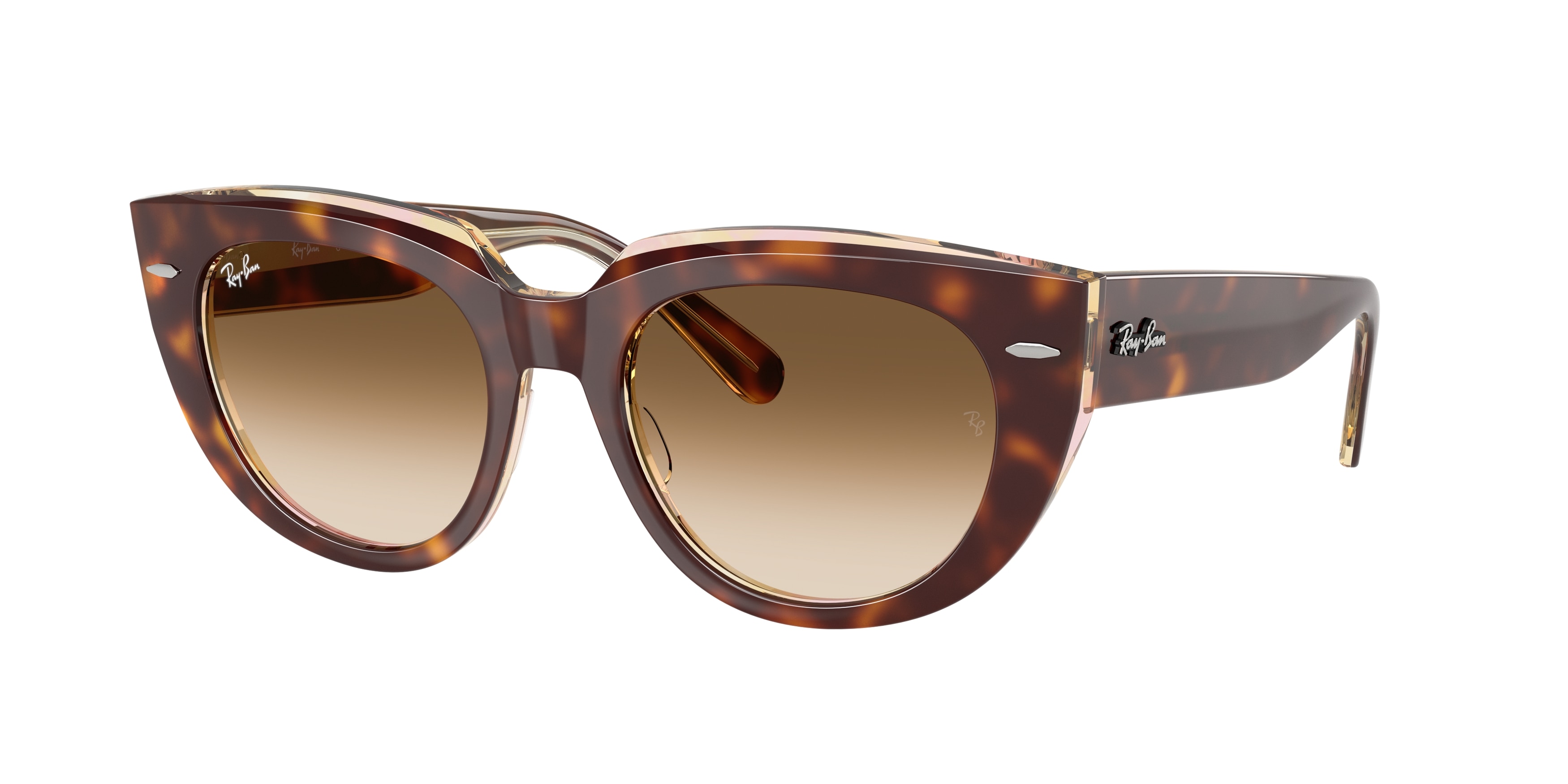 Ray-Ban Doreen Brown Clear Gradient Cat Eye Ladies Sunglasses RB2286 ...