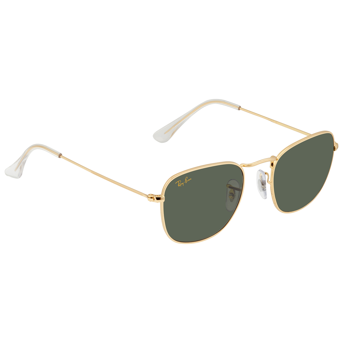 Ray-Ban Frank Legend Gold Green Square Unisex Sunglasses RB3857 919631 ...