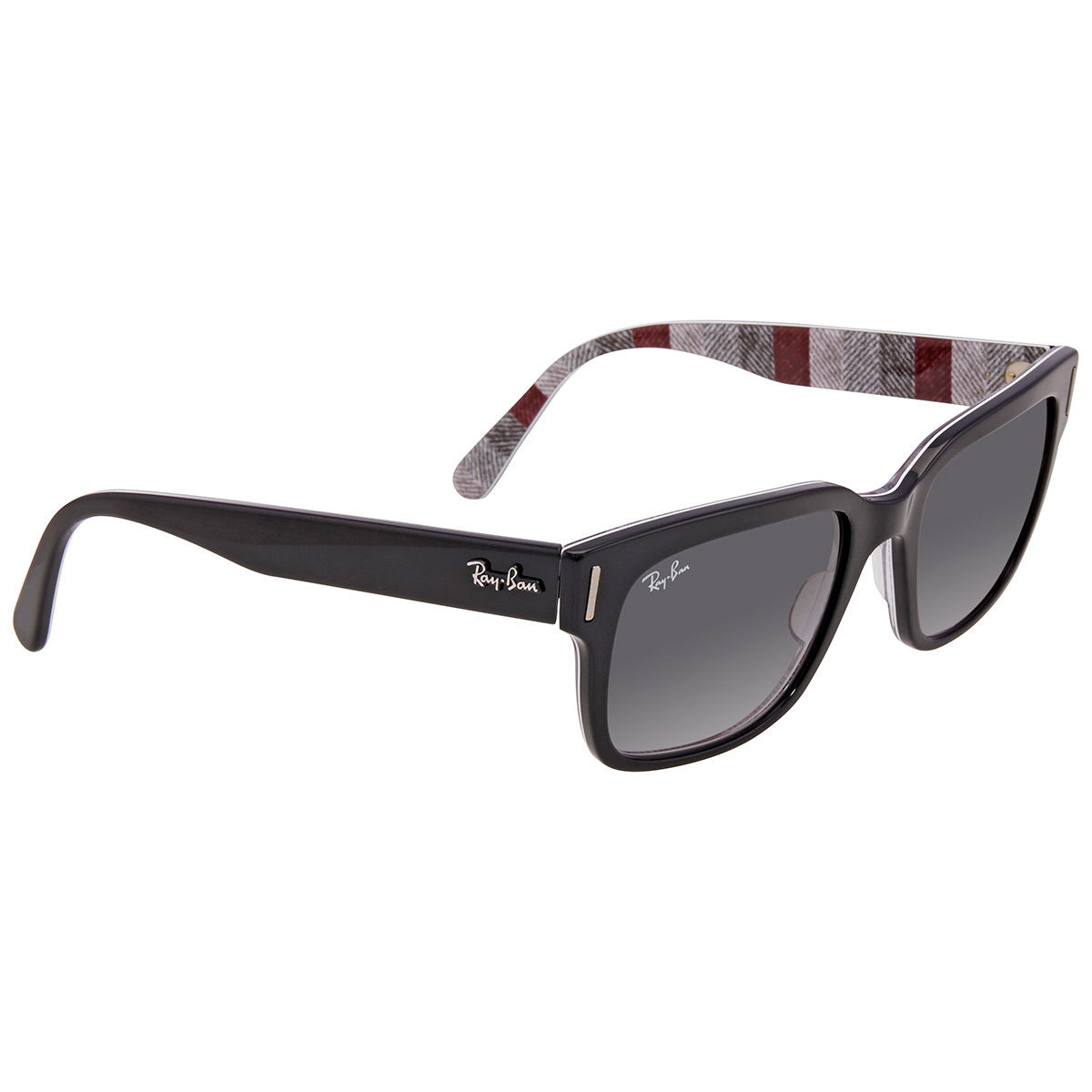 Ray-Ban Jeffrey Light Grey Gradient Square Sunglasses RB2190 13183A 55 ...