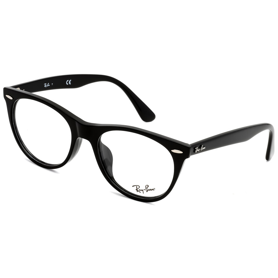 Ray-Ban Ladies Black Round Eyeglass Frames RX2185VF200052 8056597038867 ...