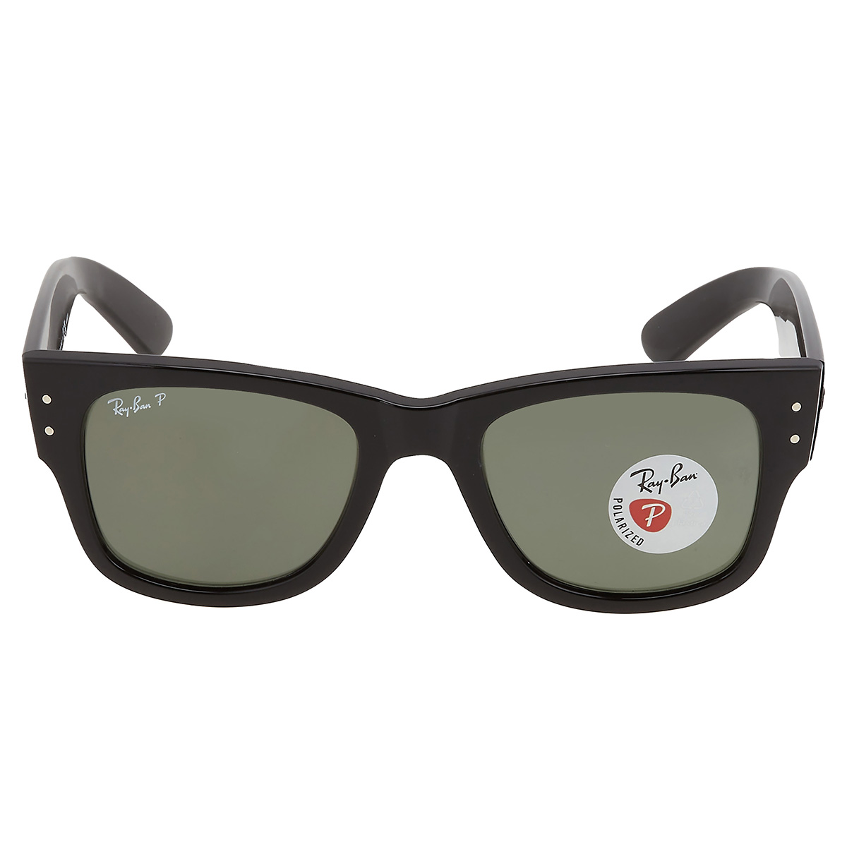 Ray-Ban Mega Wayfairer Polarized Green Square Unisex Sunglasses RB0840S ...
