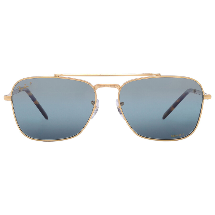 Ray-Ban New Caravan Polarized Clear Gradient Dark Blue Square Unisex ...
