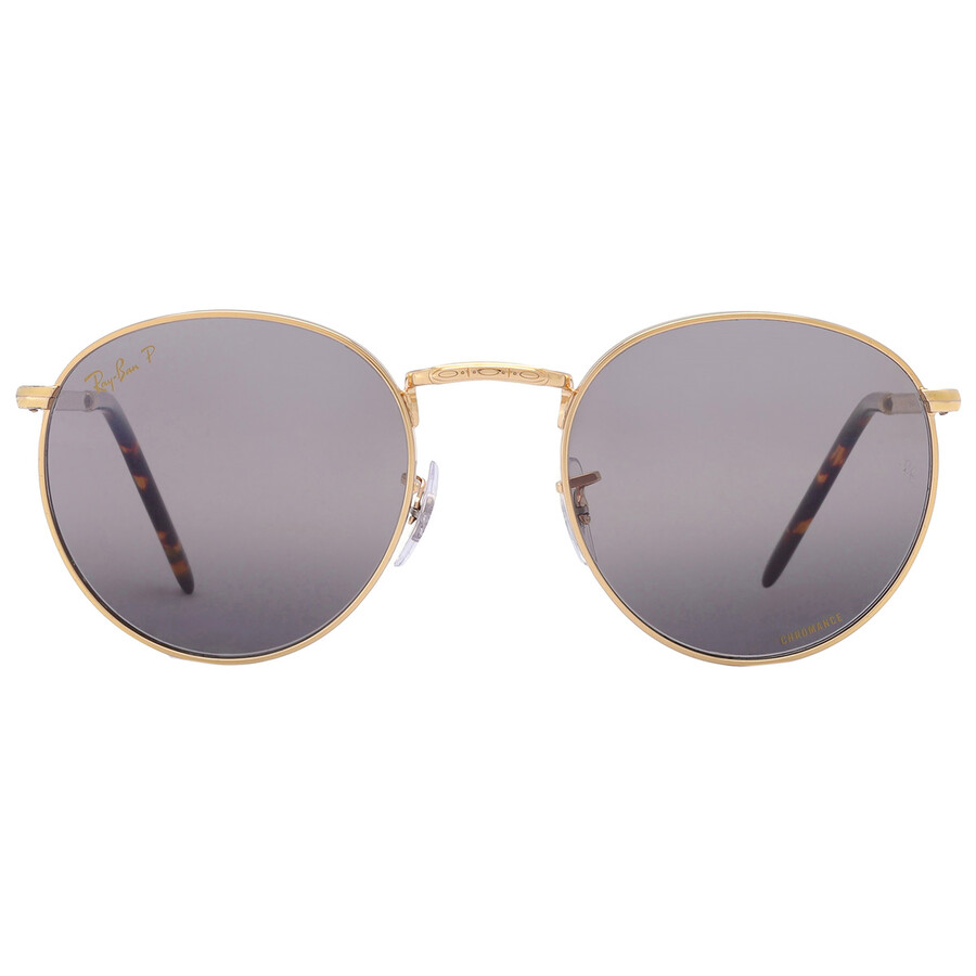 Ray-Ban New Round Polarized Clear Gradient Dark Gray Round Unisex ...