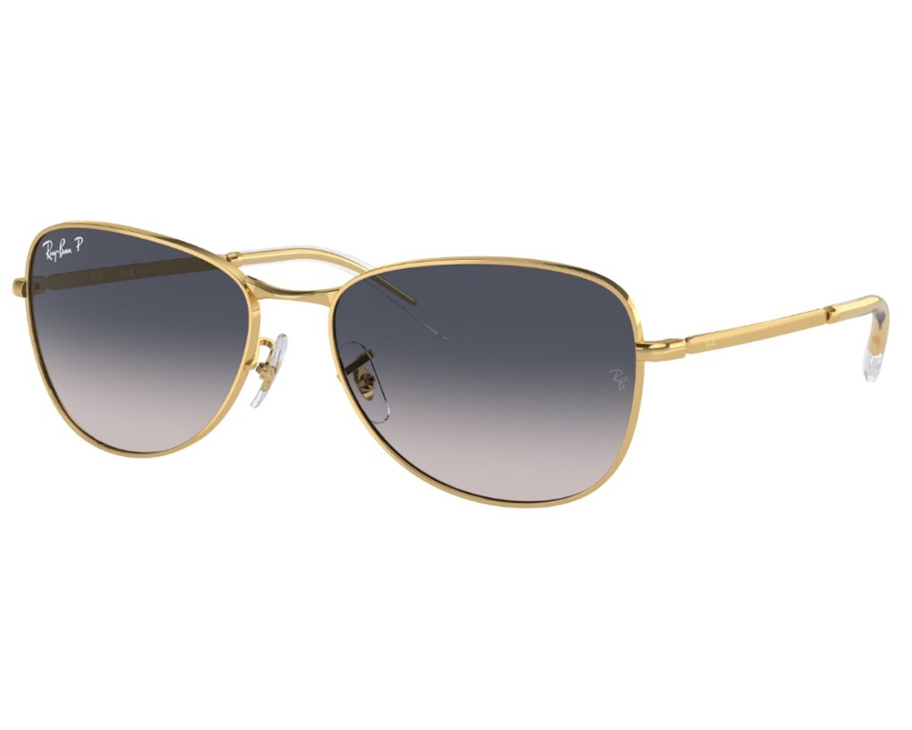 Ray-Ban Polarized Blue Gradient Pilot Unisex Sunglasses RB3733 001/78 ...