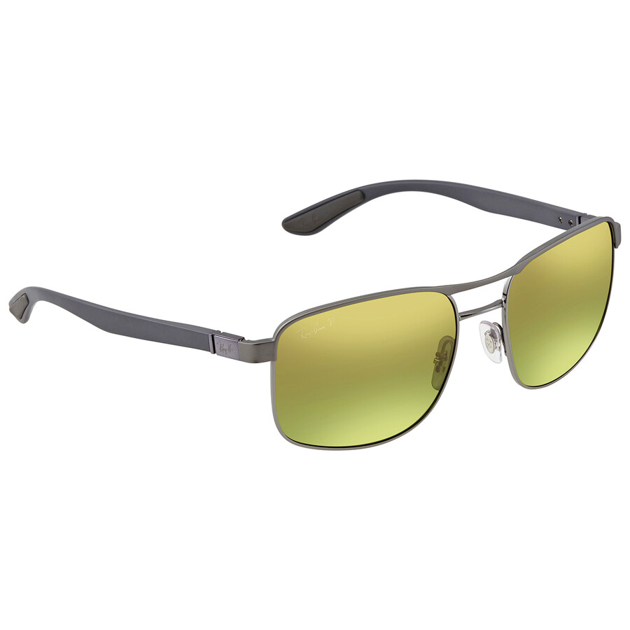 Ray-Ban Polarized Green Mirror Chromance Square Sunglasses RB3660CH ...