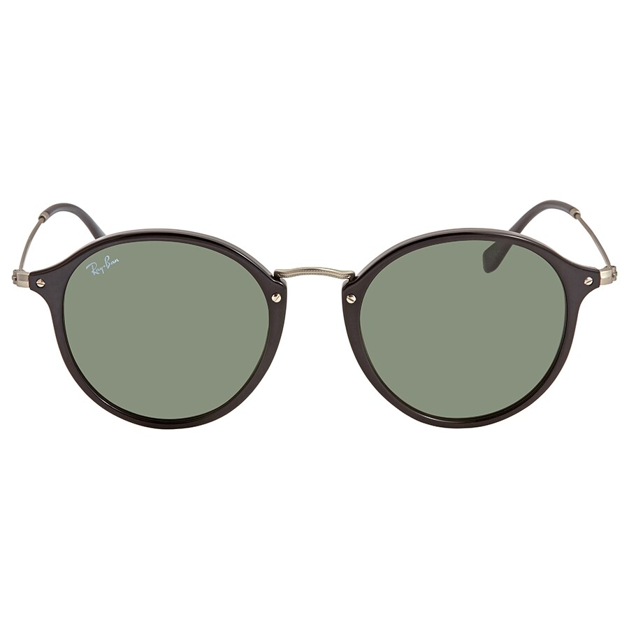 Ray Ban Round Fleck Green Classic G-15 Round Men's Sunglasses RB2447 ...