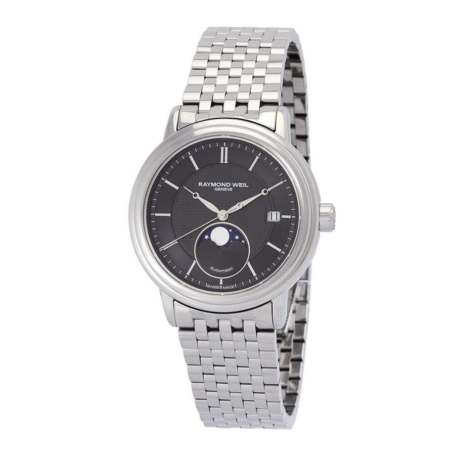 Raymond Weil Maestro Automatic Moon Phase Grey Dial Men's Watch 2879-ST ...
