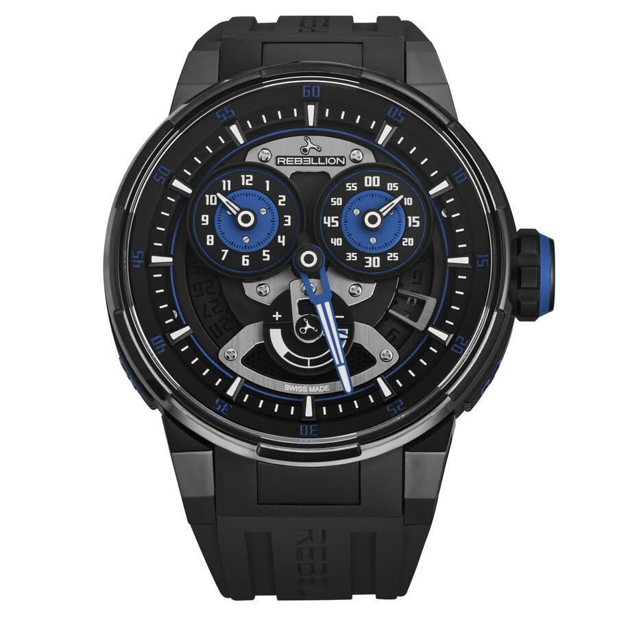 Rebellion Predator 2.0 Chronograph Automatic Black Dial Men's Watch RB ...