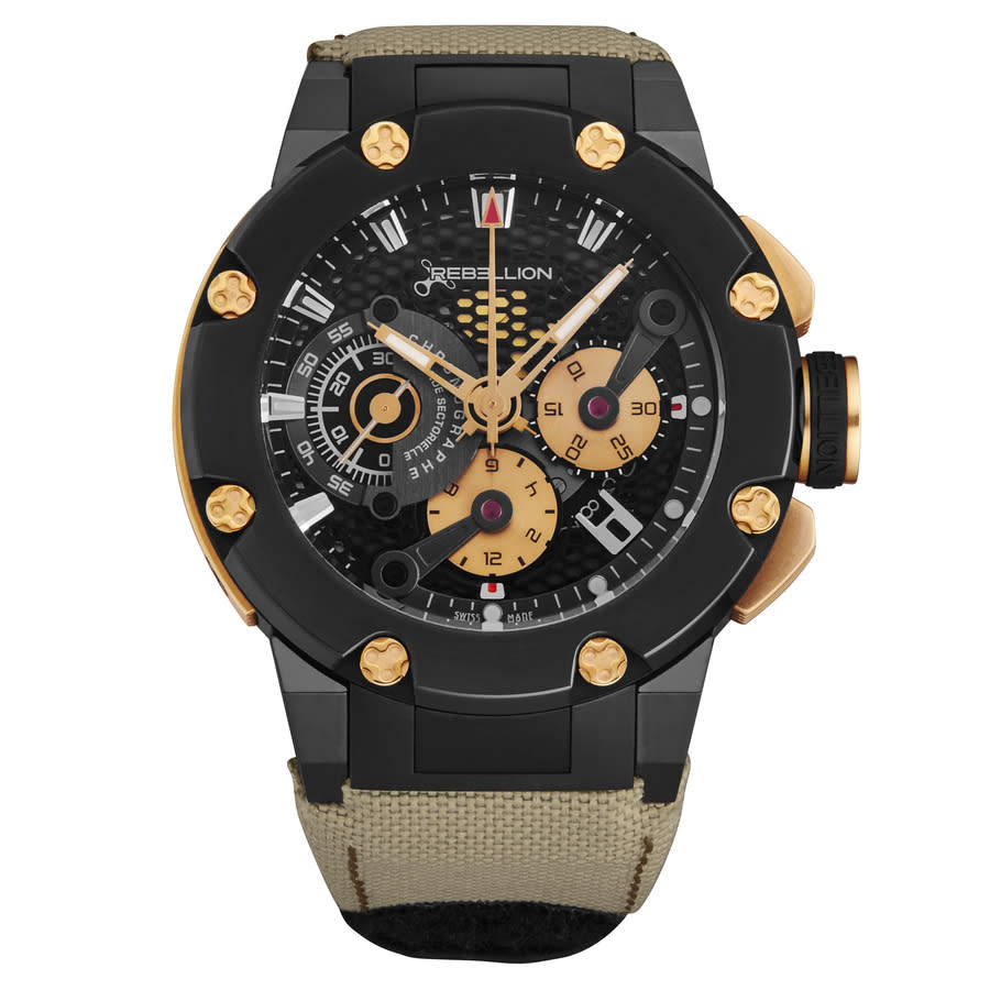 Rebellion Predator Chronograph Automatic Black Dial Men's Watch RB.PR ...
