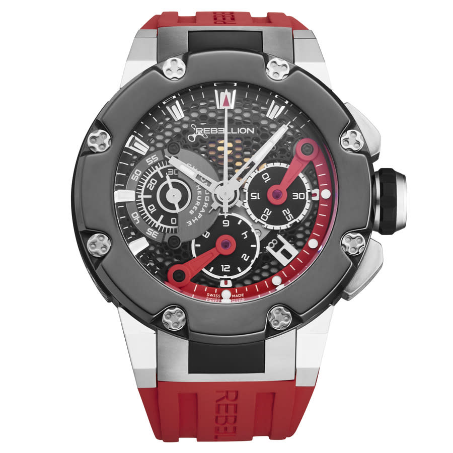 Rebellion Predator Chronograph Automatic Black Dial Men's Watch RB.PR ...