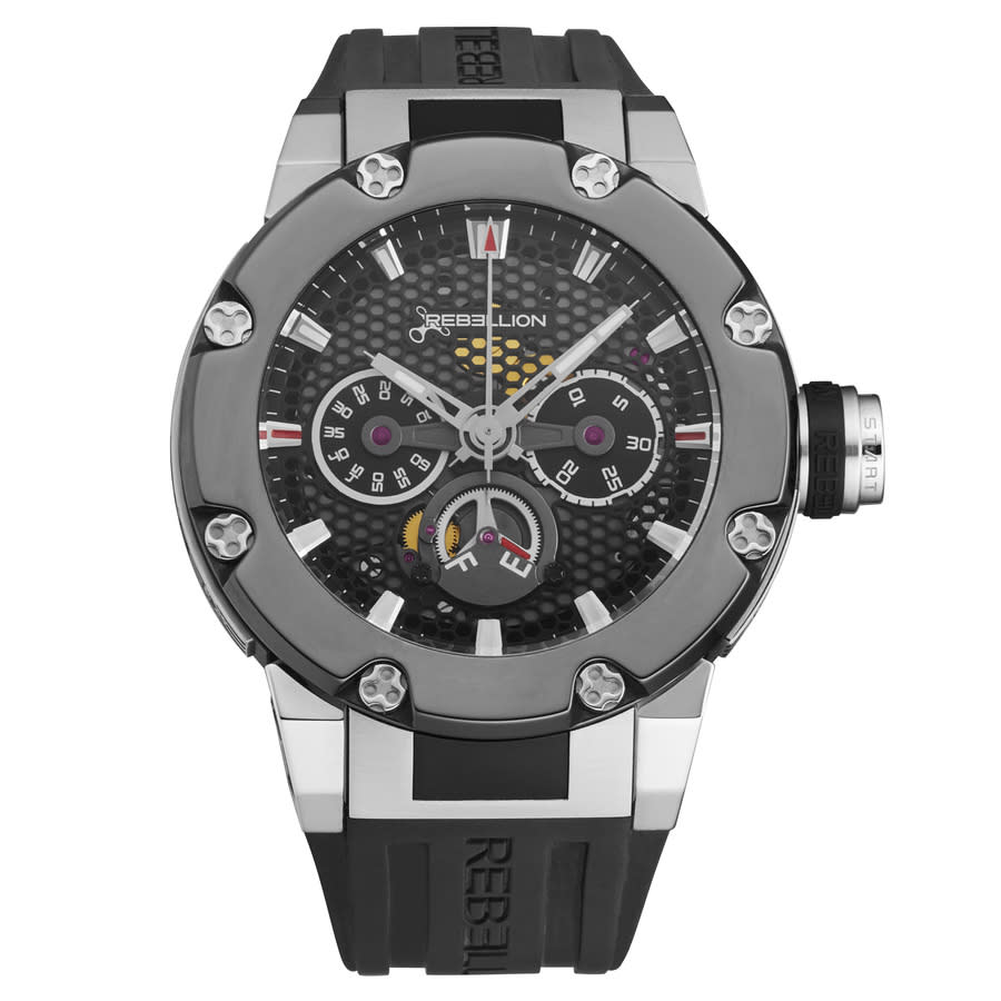 Rebellion Predator Chronograph Automatic Black Dial Men's Watch RB.PR ...