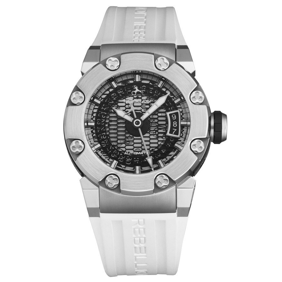 Rebellion Predator S Automatic Silver Dial Men's Watch RB.PRS.3H.TI.BK ...