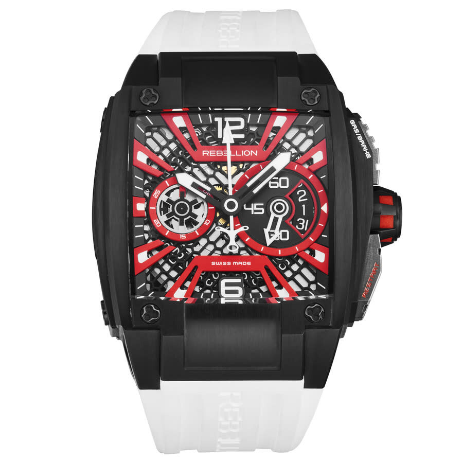Rebellion Re-Volt Chronograph Automatic Black Dial Men's Watch RB.REV ...