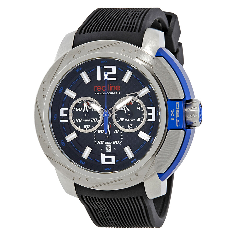 Red Line Chronograph Black Dial Men's Watch 309C-01-BLACK 842047114841 ...