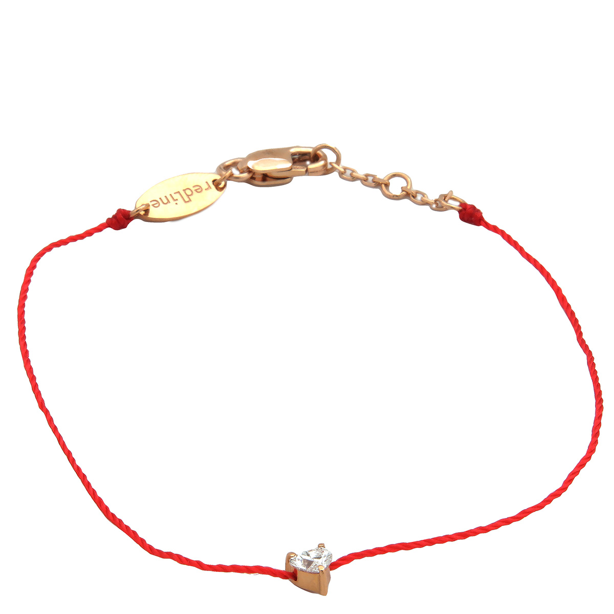 Redline Bien-Aime 0.10ct Heart Shaped Diamond String Bracelet, Size 16. ...