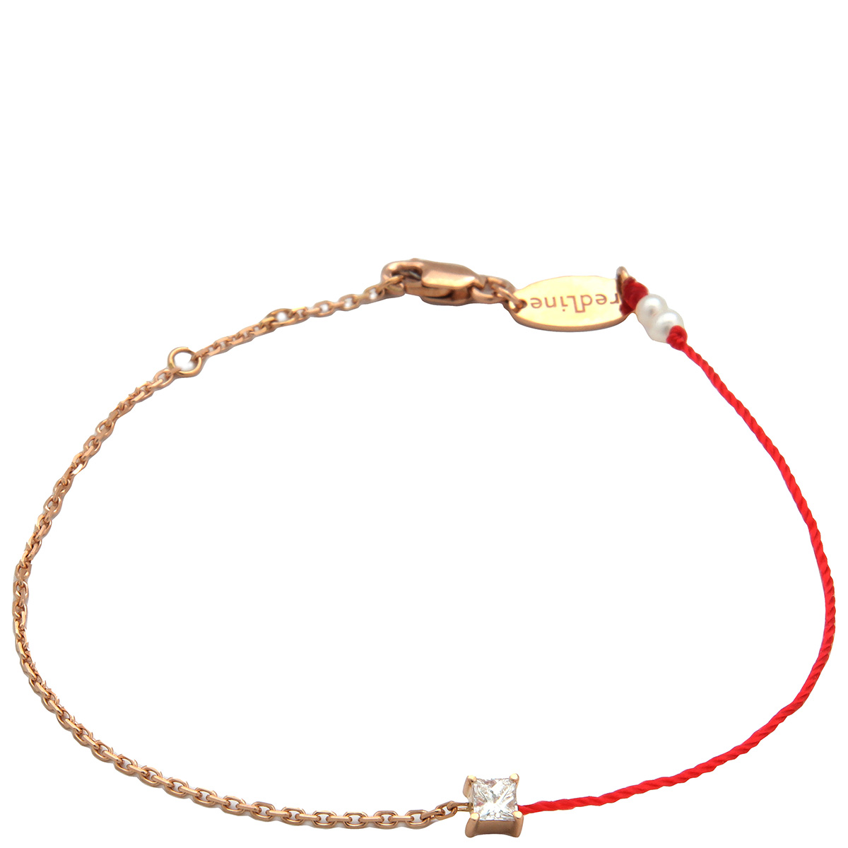 Redline Royal 0.11ct Princess Diamond String Bracelet, Size 16.5 cm ...