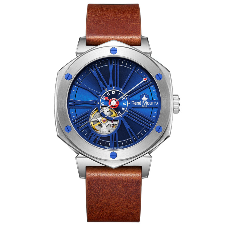 Rene Mouris Mythique Le Monde Automatic Blue Dial Men's Watch 70109RM3 ...