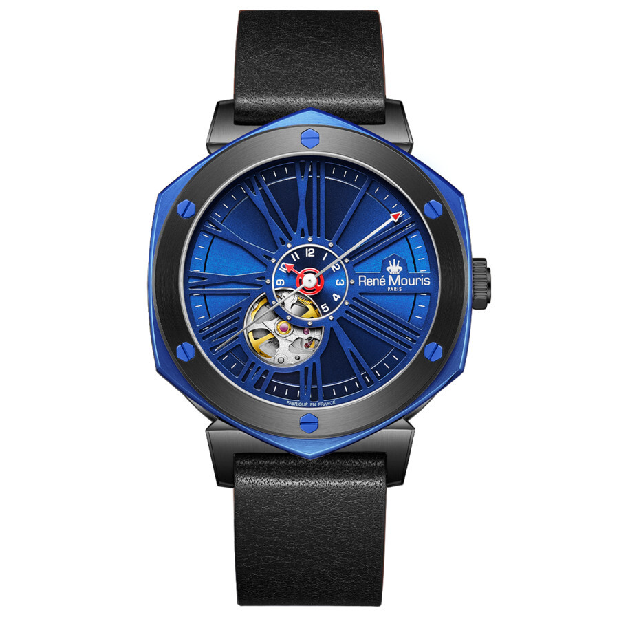 Rene Mouris Mythique Le Monde Automatic Blue Dial Men's Watch 70109RM7 ...