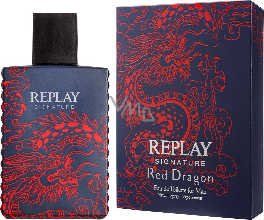 Replay Men's Signature Red Dragon EDT Spray 1.0 oz Fragrances ...