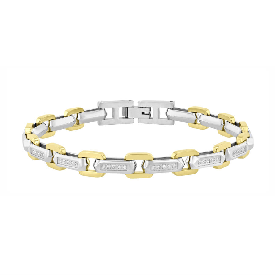 Robert Alton 1/3CTW Diamond Stainless Steel Yellow Finish Bracelet ...