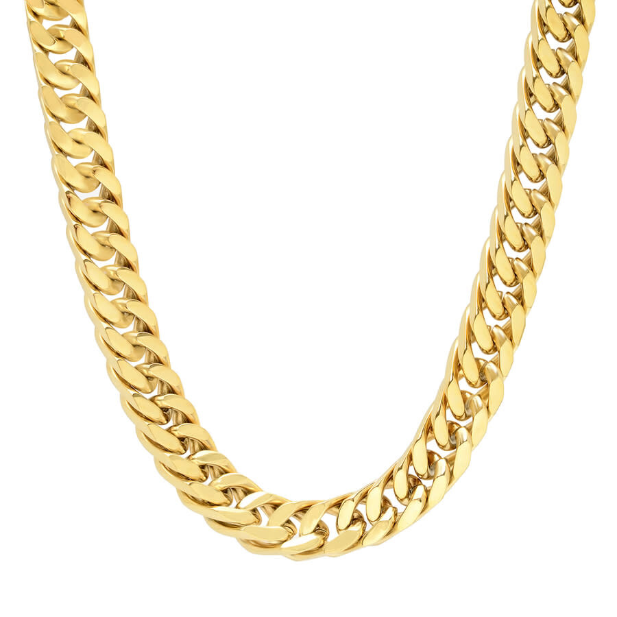 Robert Alton Yellow Finish Men's Stainless Steel Curb Chain TS5047 ...