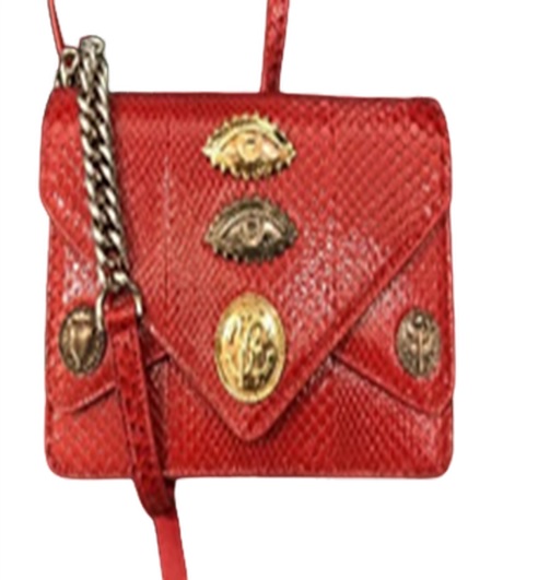 Roberto Cavalli Carmine Python Bivittatus Lucky Symbols Shoulder Bag ...
