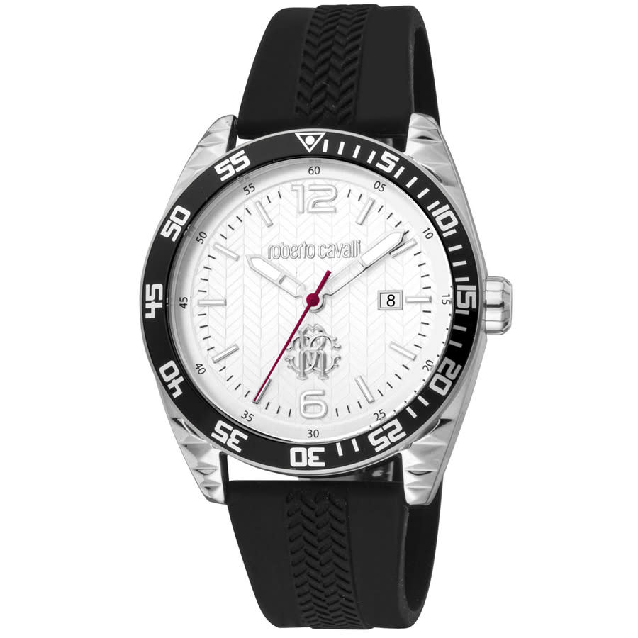 Roberto Cavalli Fashion Watch Quartz Silver Dial Men's Watch ...