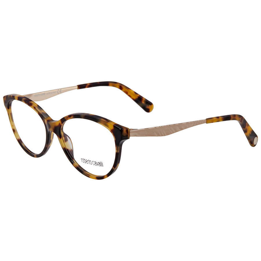 Roberto Cavalli Ladies Tortoise Oval Eyeglass Frames RC509405553 ...