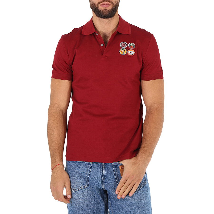 Roberto Cavalli Men's Carmine Lucky Symbol Embroidered Polo Shirt, Size ...