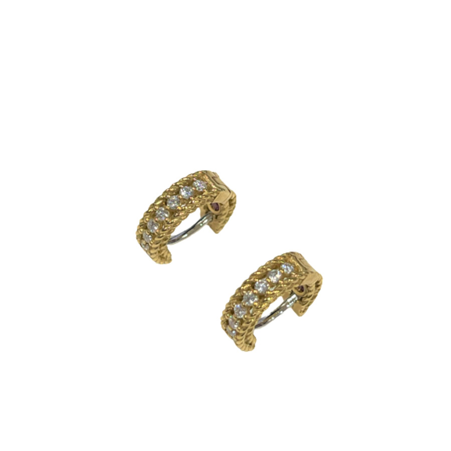 Roberto Coin 18k Symphony Princess Earrings .26 CTTW 771359AYERX ...