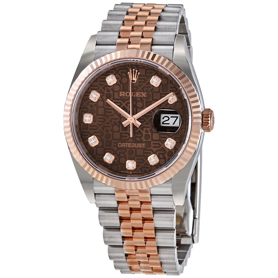 Rolex Datejust 36 Automatic Chocolate Jubilee Diamond Dial Men's Oyster ...