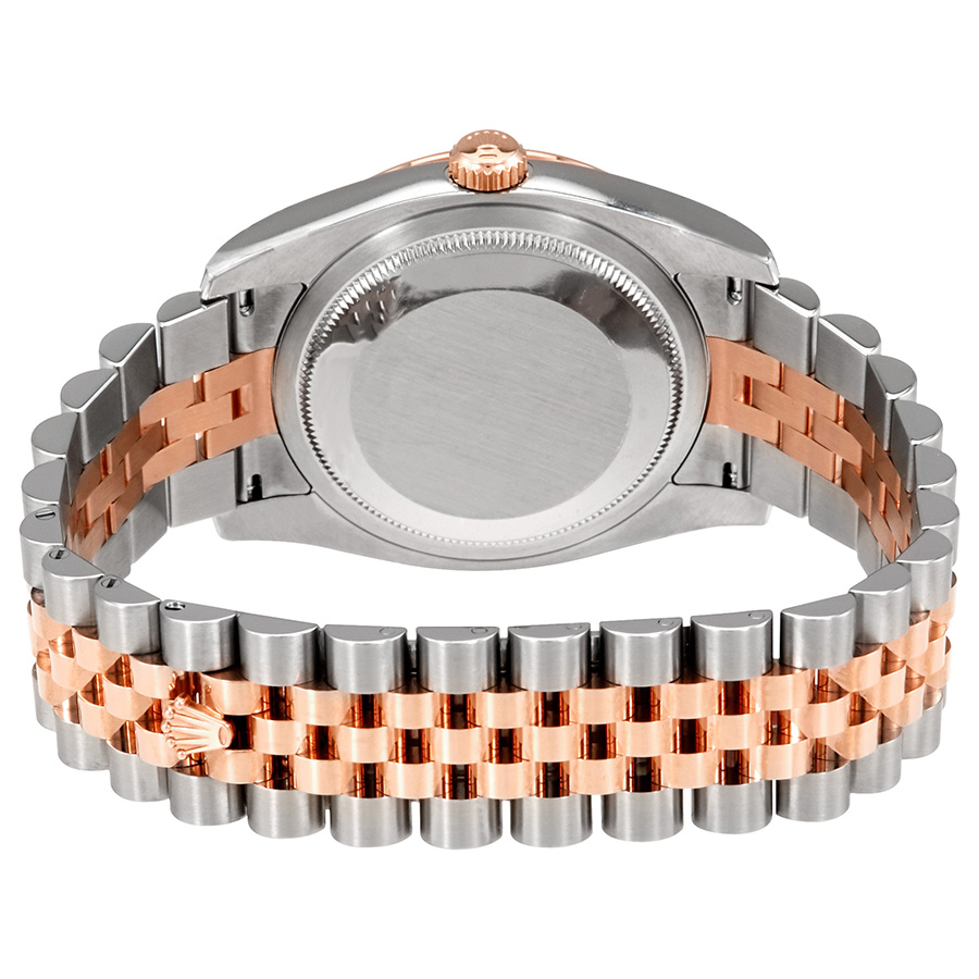 Rolex Datejust White Index Dial 18k Rose Gold Turn-o-Graph Bezel ...