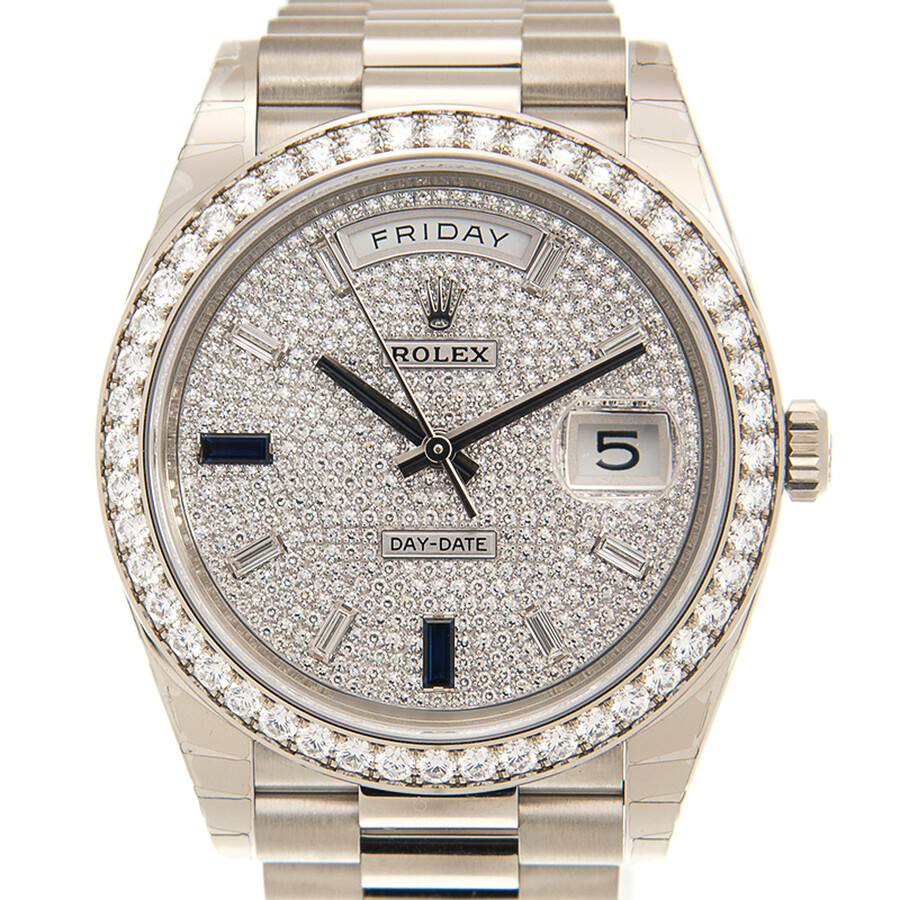 Rolex Day-Date 40 Automatic Diamond Men's Watch 228349rbr-0036 - Pre ...