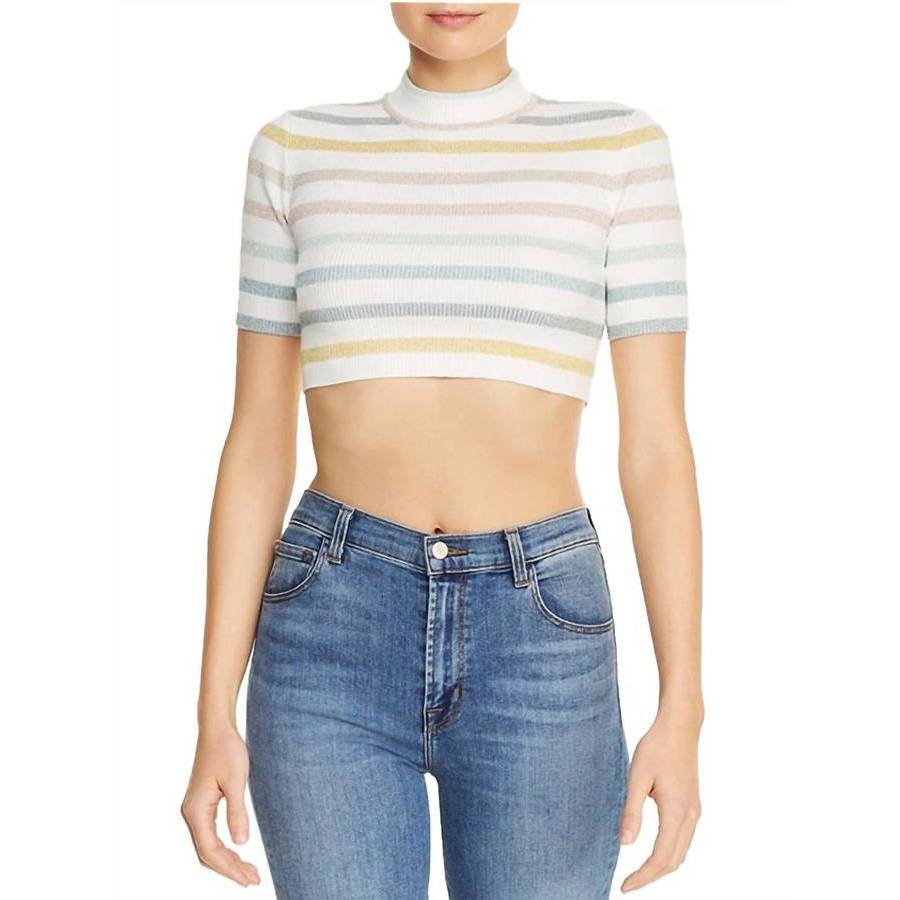 Ronny Kobo Ladies Ellenwe Top Metallic Stripe, Size O/S 74788-Metallic ...