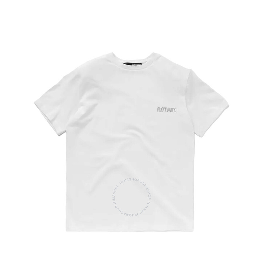 Rotate Straight Logo Embellished T-Shirt 111212400 5715290205688 ...