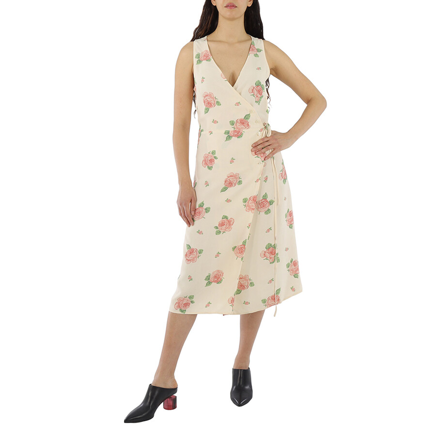 Rouje Ladies Rose Vintage Ecru Gabina Floral Sleveless Dress, Brand ...