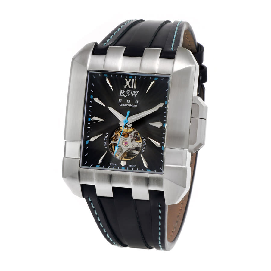 Rsw Cross Road Automatic Black Dial Men's Watch RSWA152-SL-3B ...