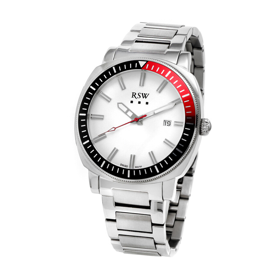 Rsw RSWM117 Quartz White Dial Men's Watch RSWM117-SS-1 7630702710032 ...