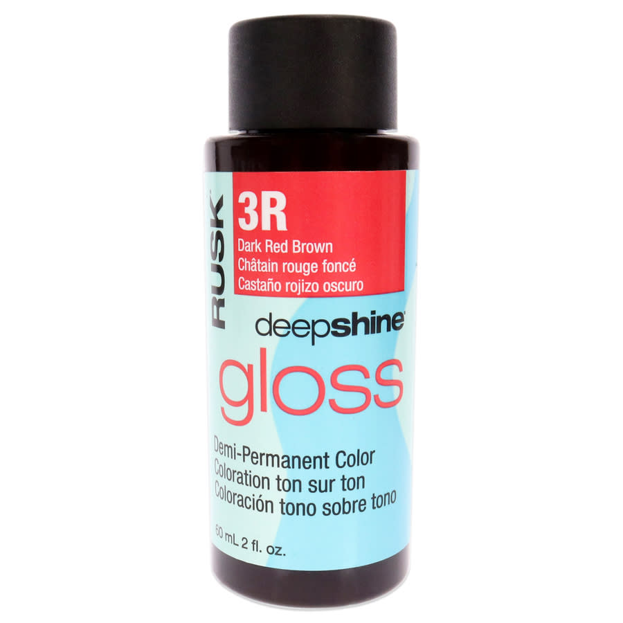 Rusk Deepshine Gloss Demi-Permanent Color 2 oz 3R Dark Red Brown Hair ...