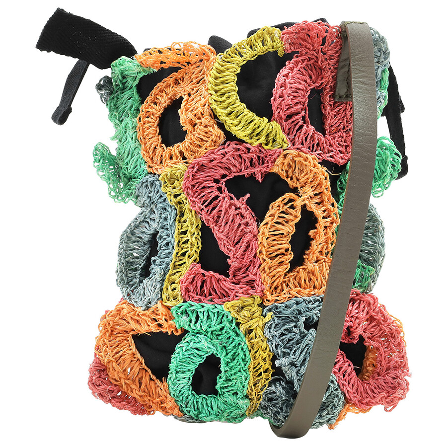 Sacai Multi Logo Crochet Crossbody Bag | ModeSens