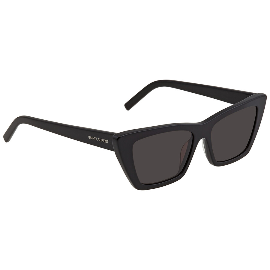 Saint Laurent Grey Cat Eye Ladies Sunglasses SL 276 MICA 001 53 Saint Laurent Sunglasses - Fado.vn