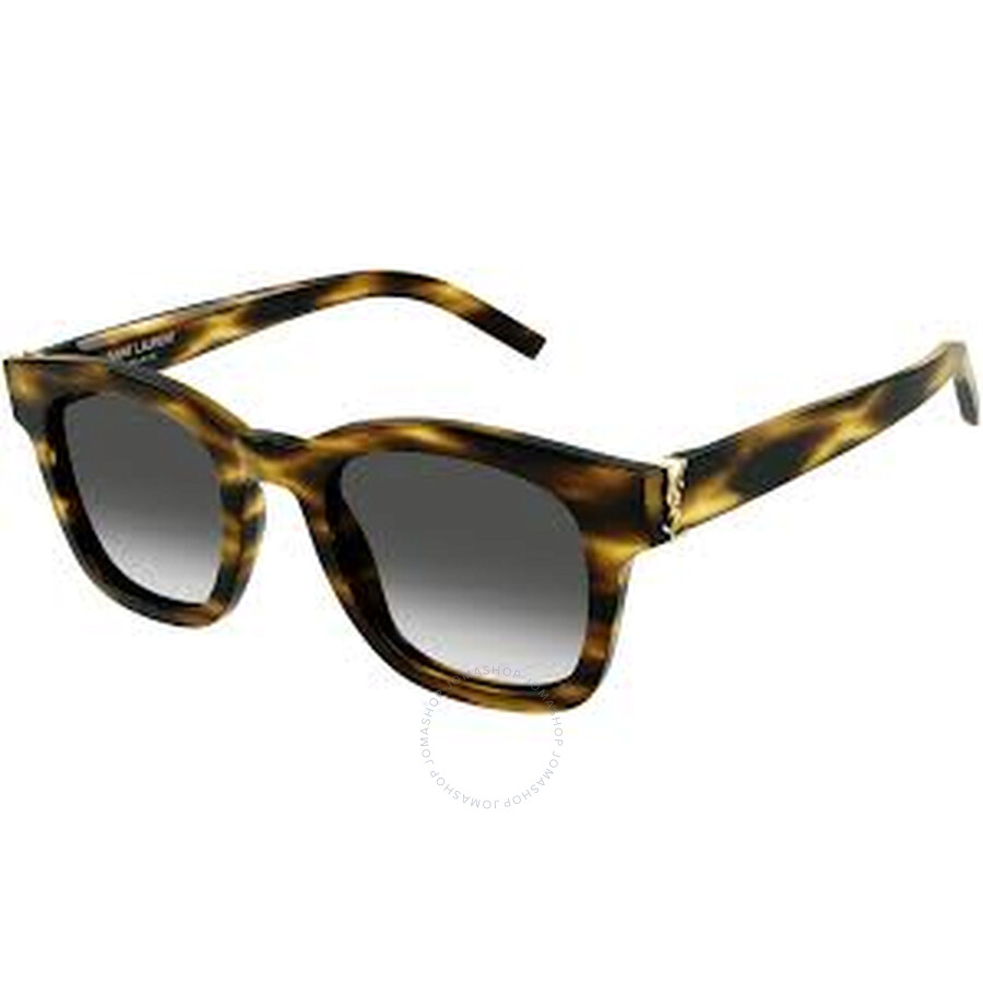 Saint Laurent Grey Gradient Square Unisex Sunglasses SL M124 003 49 ...